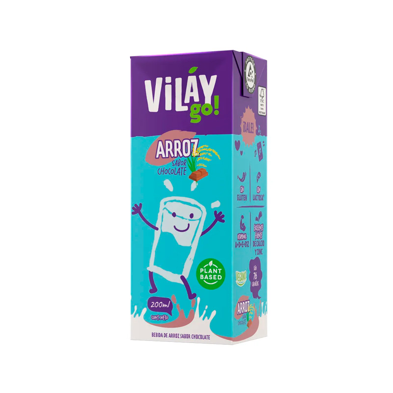 Super El Trebol - Bebida Vegetal Vilay Arroz Chocolate Tetra 200 cc