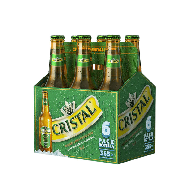 Super El Trebol - Cerveza Cristal botella 6 x 355 cc
