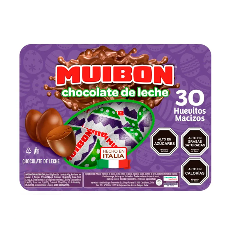 Super El Trebol - Muibon Huevito Chocolate Leche Bandeja 210 Grs