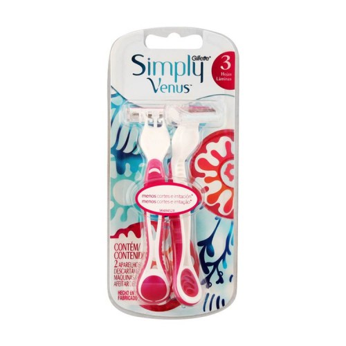 Super El Trebol - Máquina Afeitar Simply Venus Tres x 2 Unidades