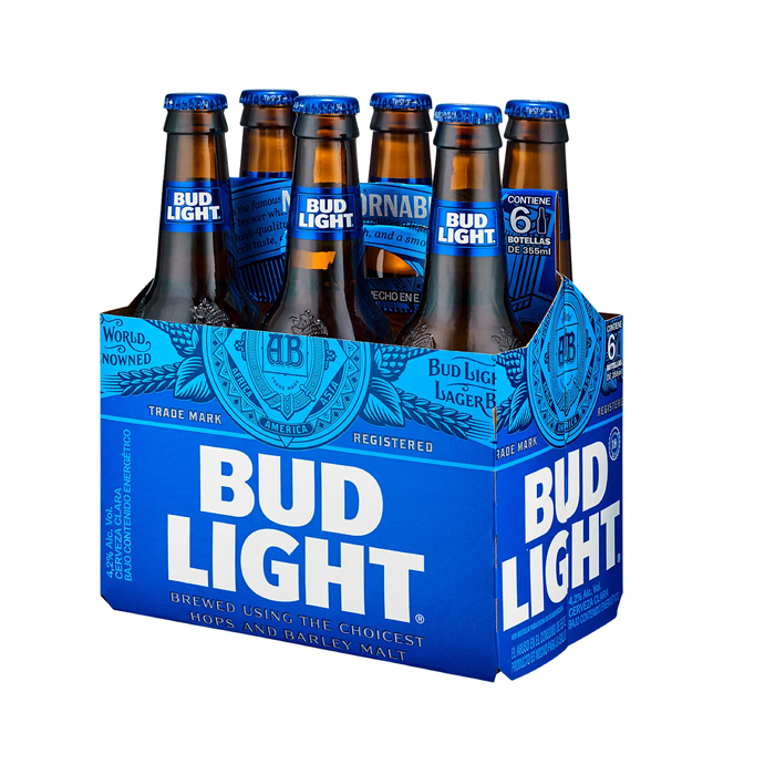 Super El Trebol - Cerveza Bud Light Lager Bot 6 X 355 Cc