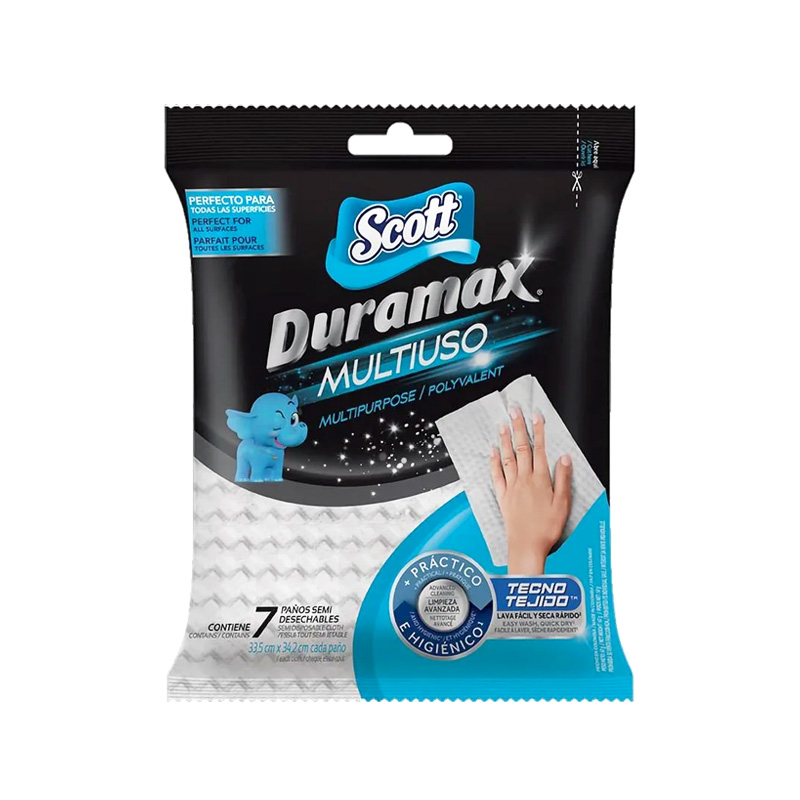 Super El Trebol - Paño Duramax Scott Multiuso 7 unidades