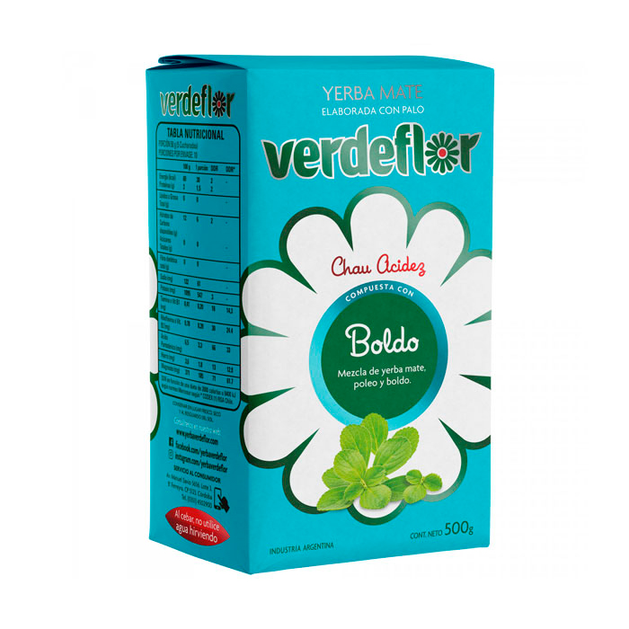 Super El Trebol - Yerba Mate Verde Flor Boldo 500 gr