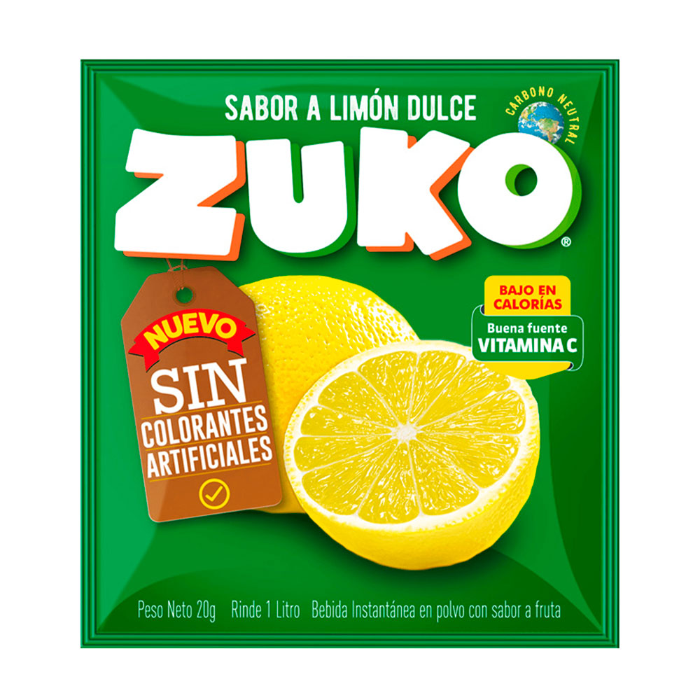 Super El Trebol - Jugo en Polvo Zuko Limón Dulce 20 gr