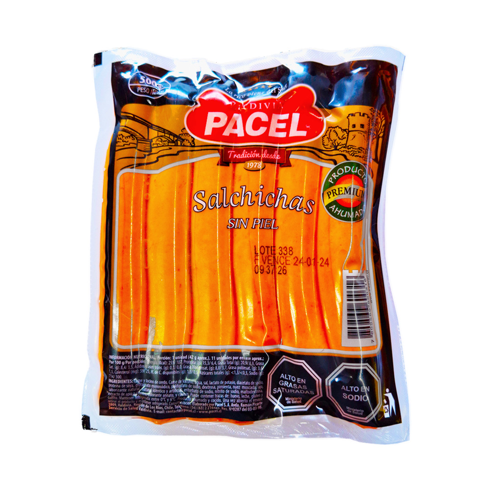 Super El Trebol - Salchichas Sin Piel Pacel 500 gr