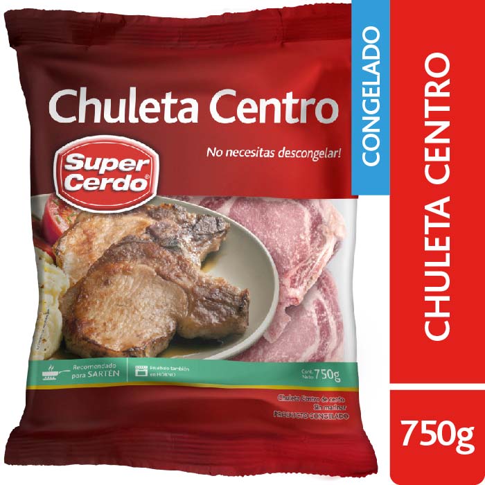 Super El Trebol - Chuleta Centro Super Cerdo 750 Grs