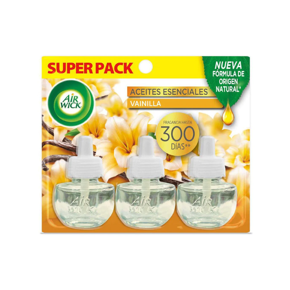 Super El Trebol - Air Wick Pack Enchufe Vainilla 3 Unidades
