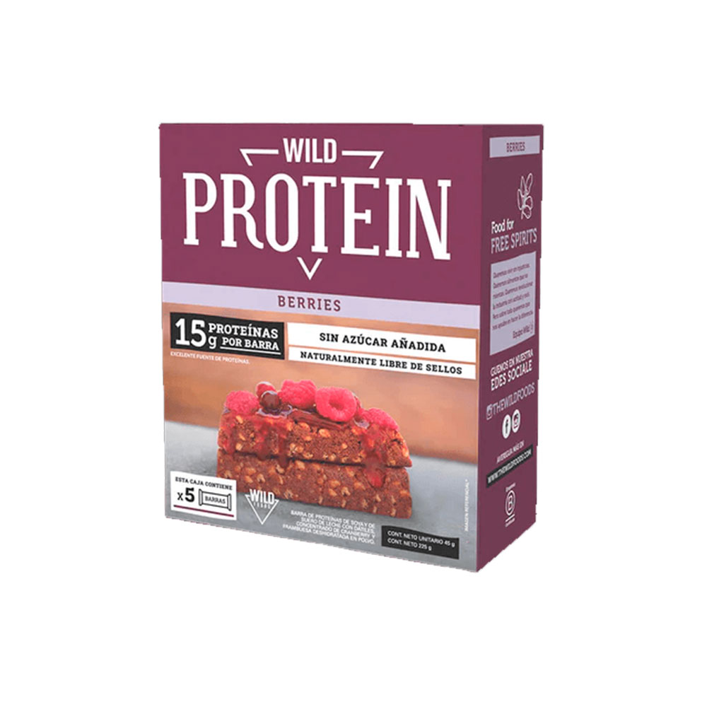 Super El Trebol - Barra Wild Protein Berries 45 g