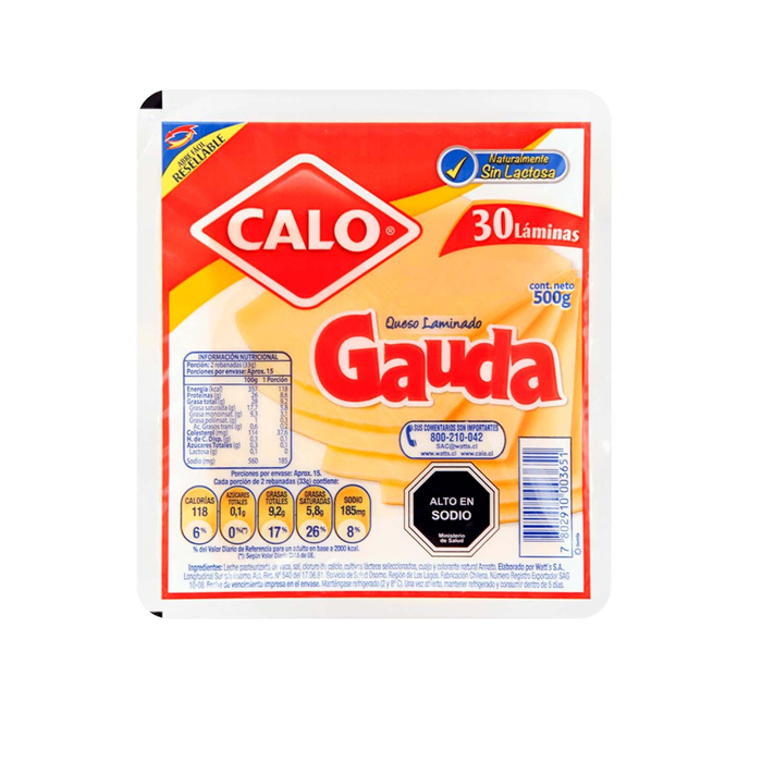 Super El Trebol - Queso Gauda Laminado Calo 467 grs