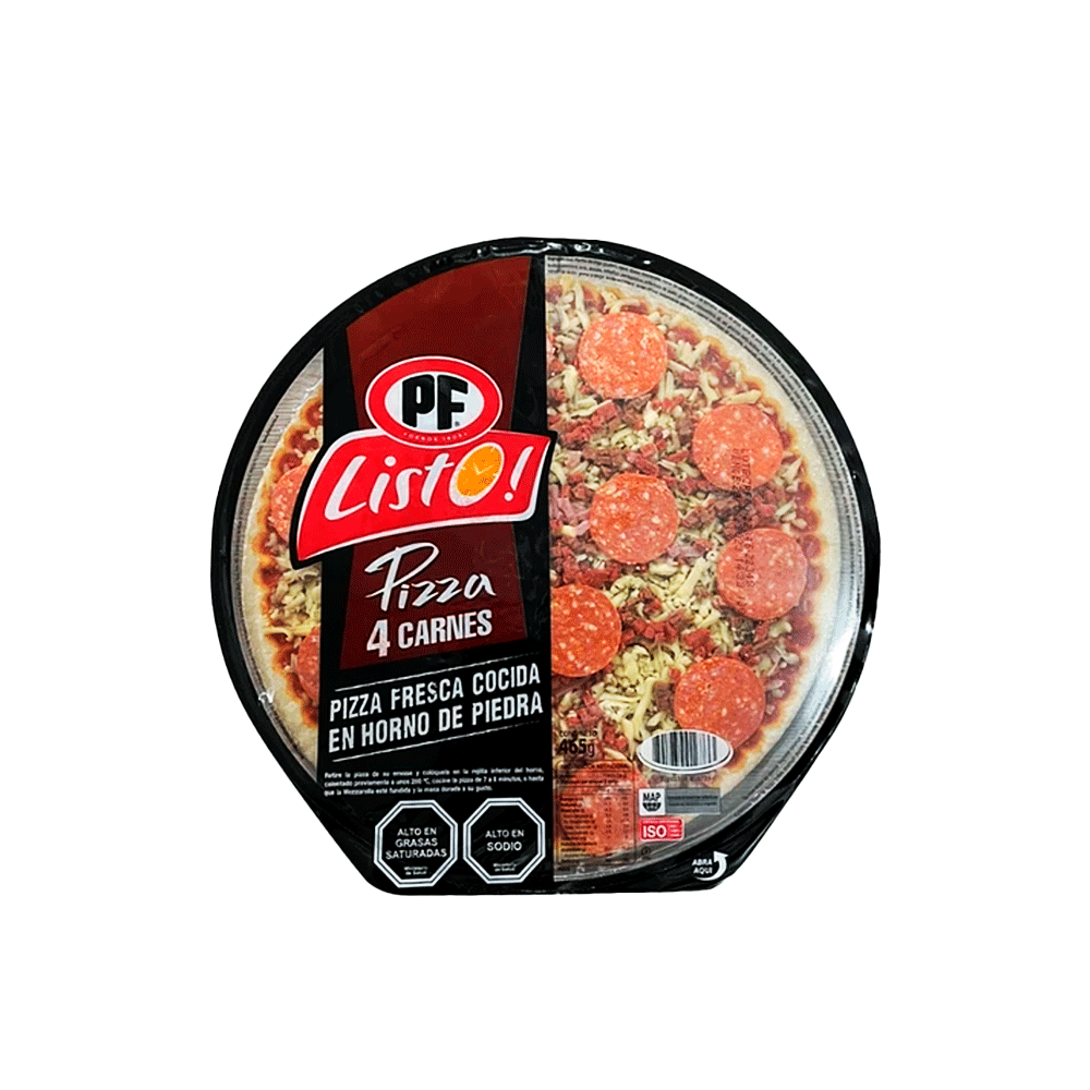 Super El Trebol - Pizza 4 Carnes PF Listo 465 gr