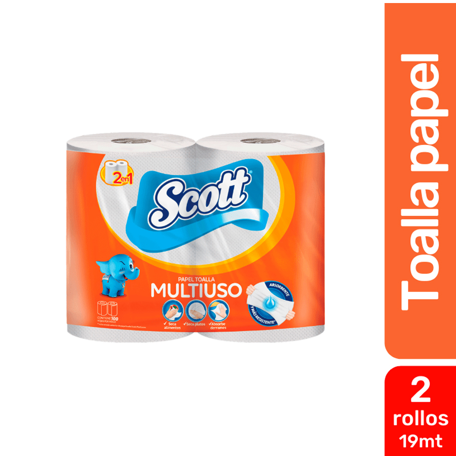 Super El Trebol - Toalla Papel Scott Multiuso 2Rll 100Hojas