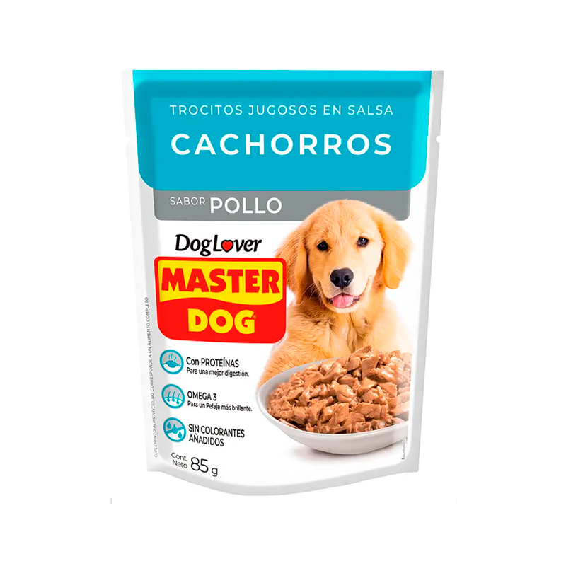 Super El Trebol - Master Dog Trocitos Jugosos Cachorros 85 grs
