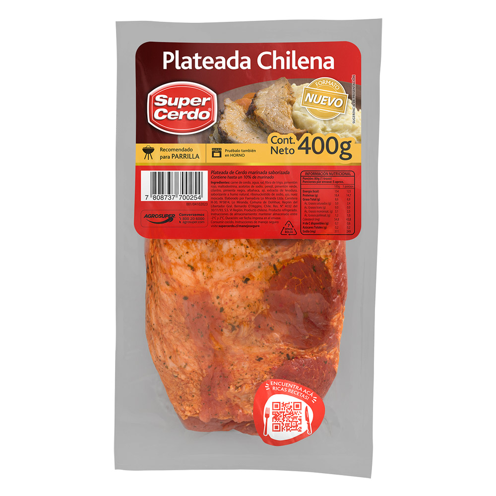 Super El Trebol - Plateada Chilena Super Cerdo 400 Gr