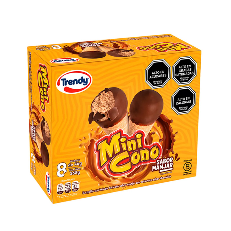 Super El Trebol - Helado Multipack Mini Cono Trendy 8x70 cc