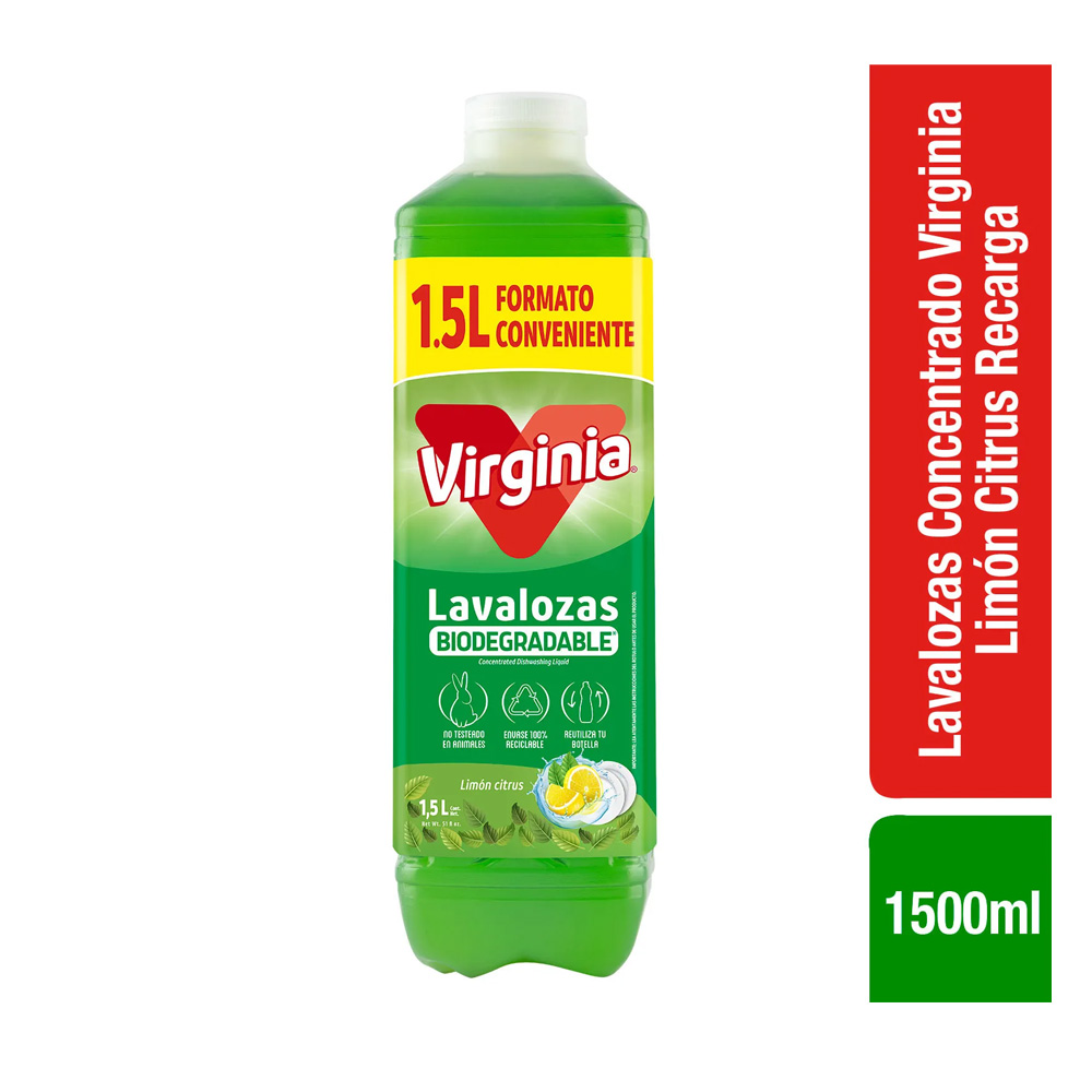 Super El Trebol - Lavalozas Virginia Concen Limón 1500 cc