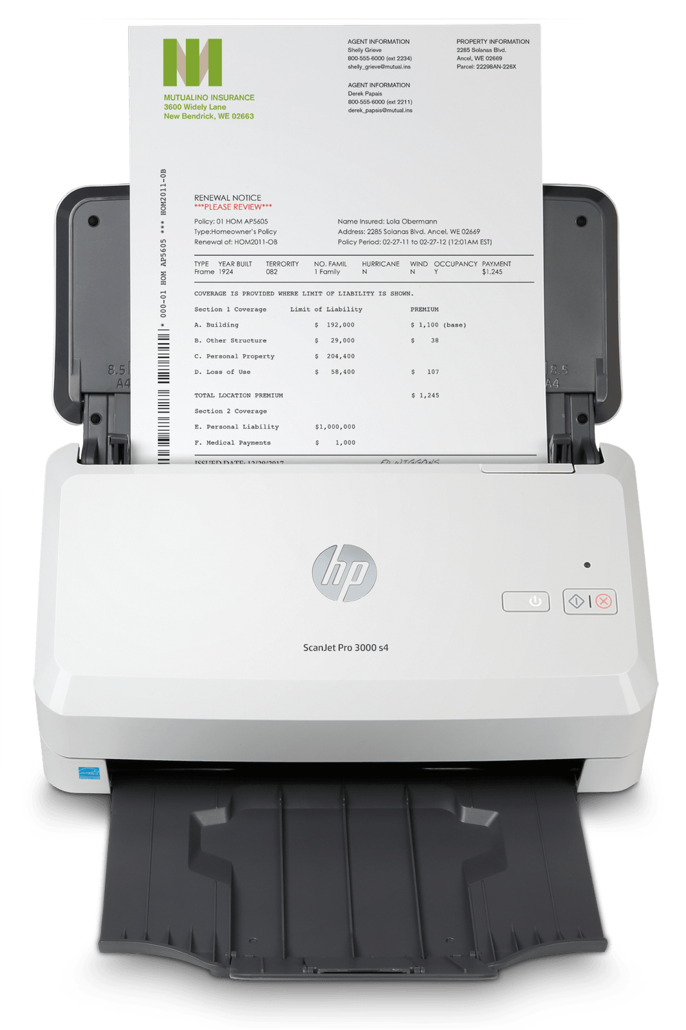 Escáner HP Scanjet Pro 3000 S4, Hasta 40 ppm/80 ipm, Duplex, USB 3.0 ...