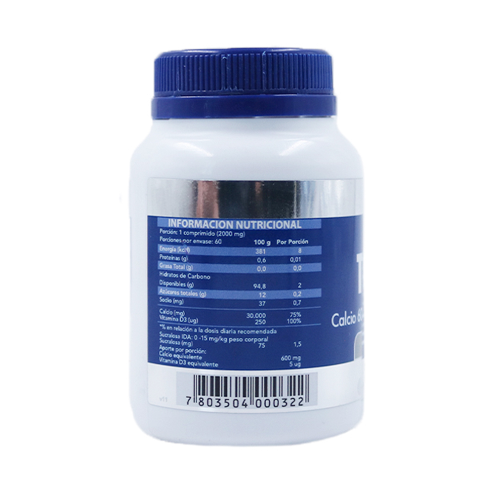 Trical-D Calcio 600 mg + Vitamina D x 60 comprimidos - Knop ...