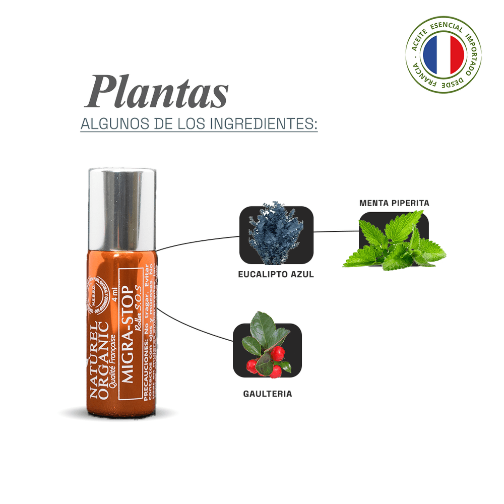 Aromaterapia Roll on Migra - Stop Naturel 4 mL - Farmacias Knop