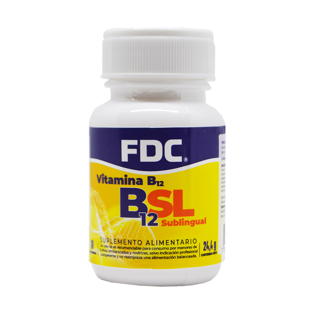 Vitamina B12 sublingual x60 comprimidos,FDC - Farmacias Knop