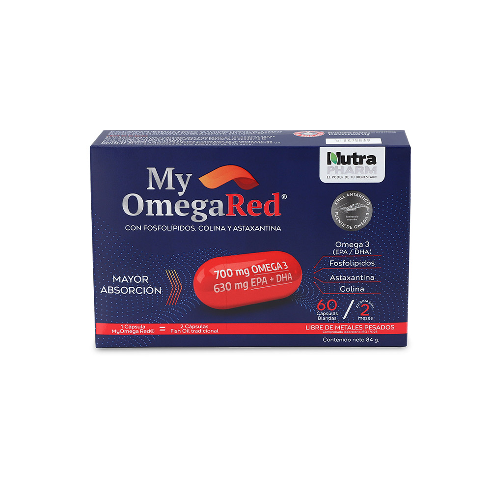 My OmegaRed x60 cápsulas, Nutrapharm - Farmacias Knop