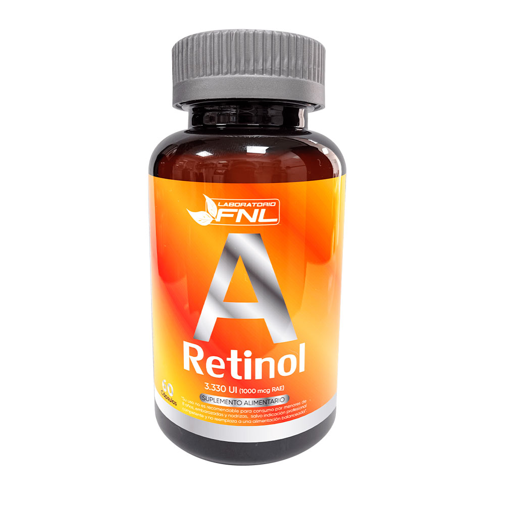 Vitamina A Retinol x60 cápsulas, FNL - Farmacias Knop