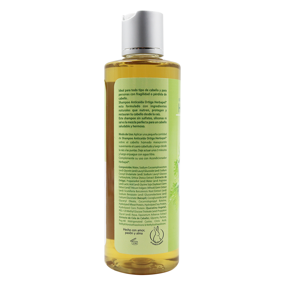 Shampoo Anticaida Ortiga-Baicapil 250 mL - Herbapel - Farmacias Knop
