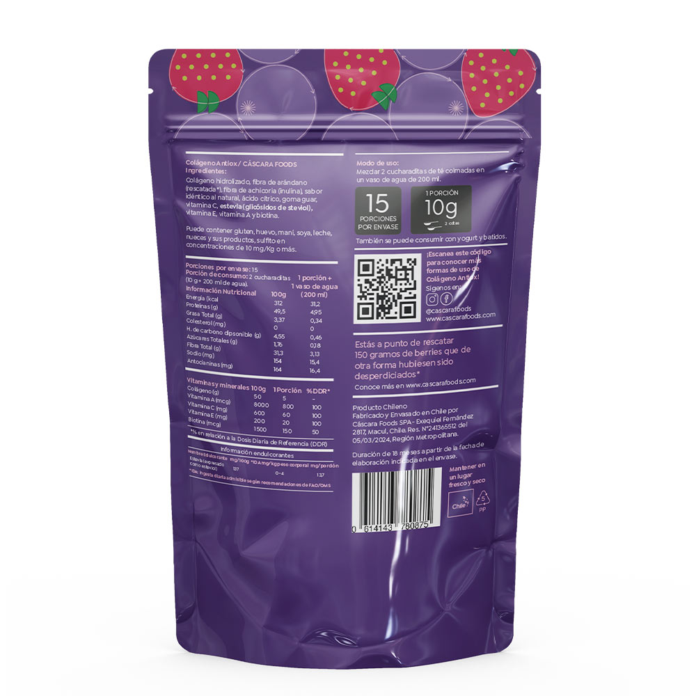 Colágeno Antiox sabor berries - Farmacias Knop