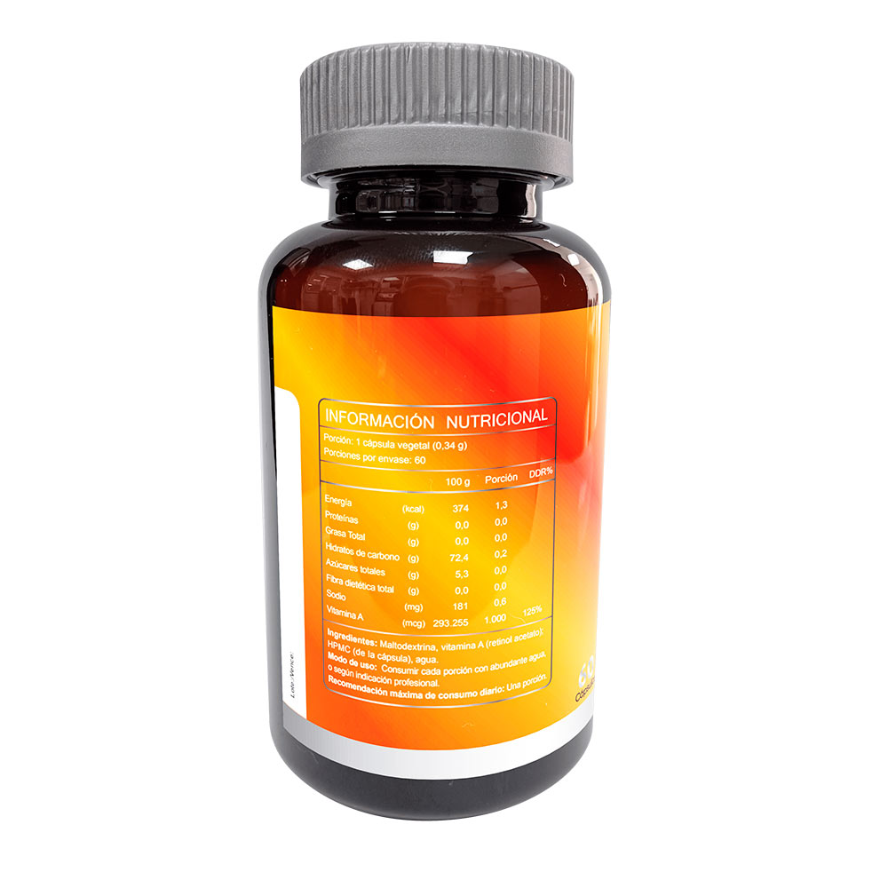 Vitamina A Retinol x60 cápsulas, FNL - Farmacias Knop