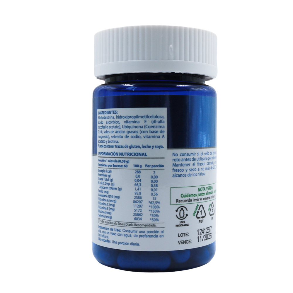 CoQ10 Complejo AntOX x60 cápsulas, NatBlue - Farmacias Knop