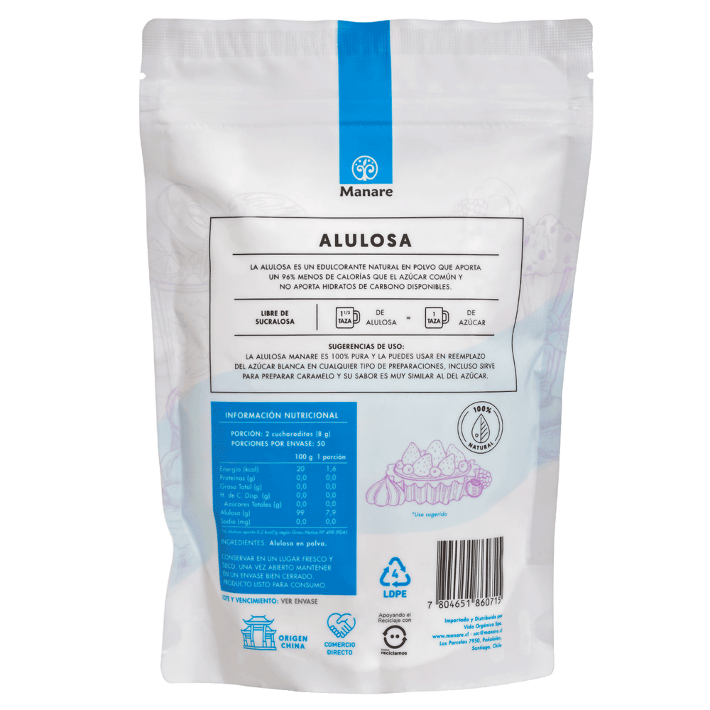 Alulosa en polvo 400 g, Manare - Farmacias Knop