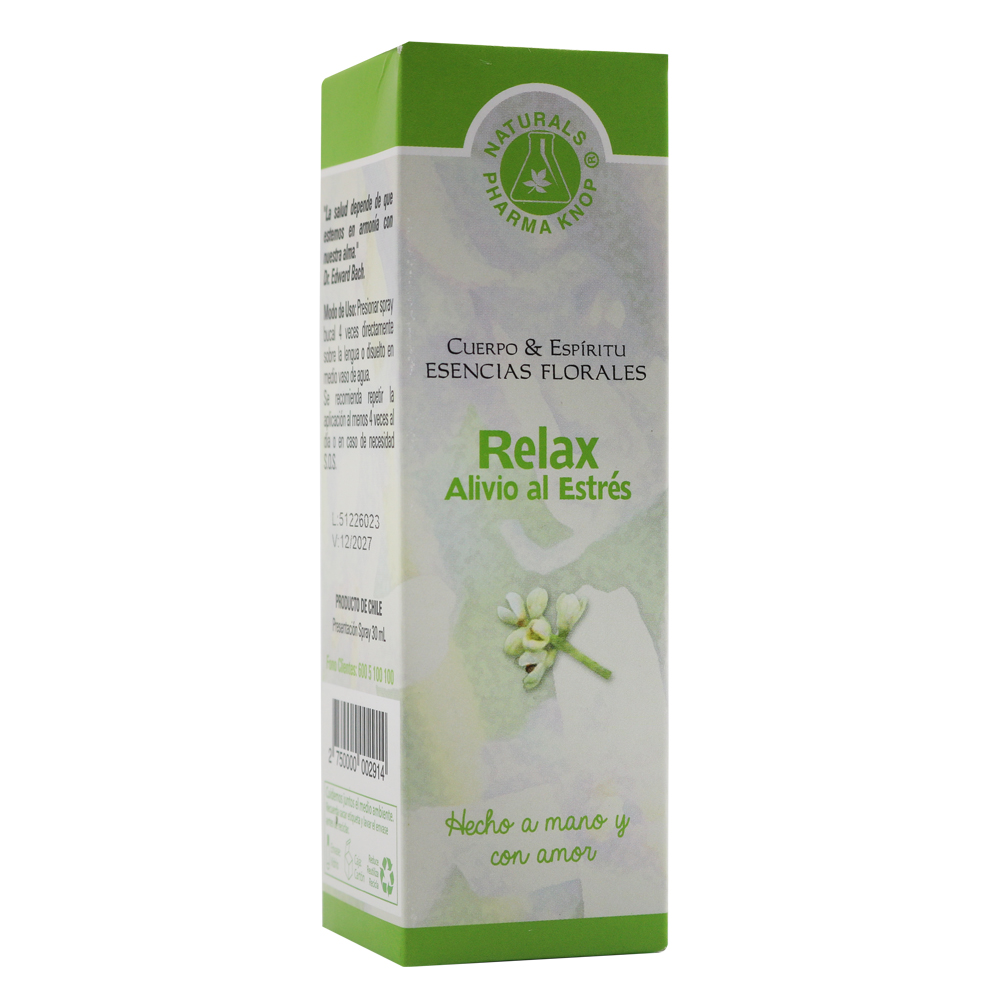 Esencia Floral Relax Adulto spray 30 mL - Pharma Knop® - Farmacias Knop