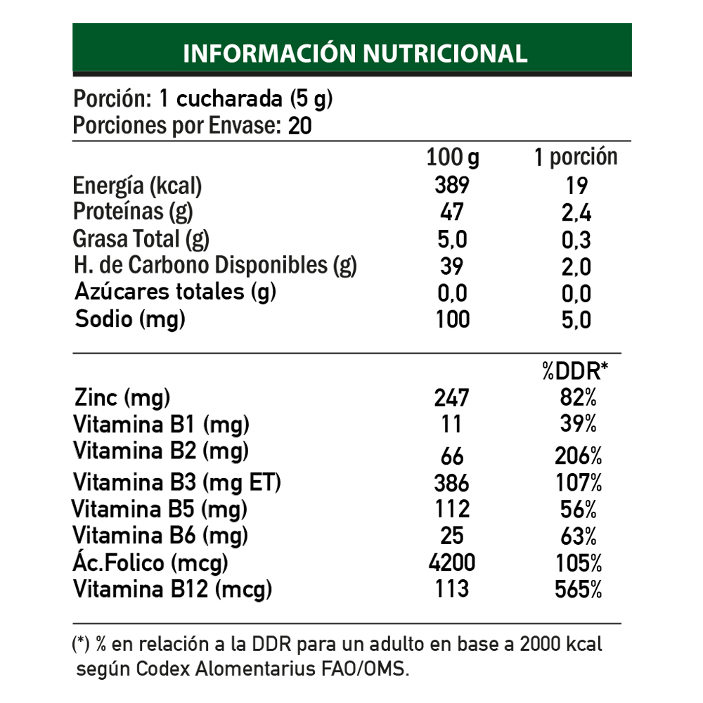 Levadura Nutricional 100 g, Manare - Farmacias Knop
