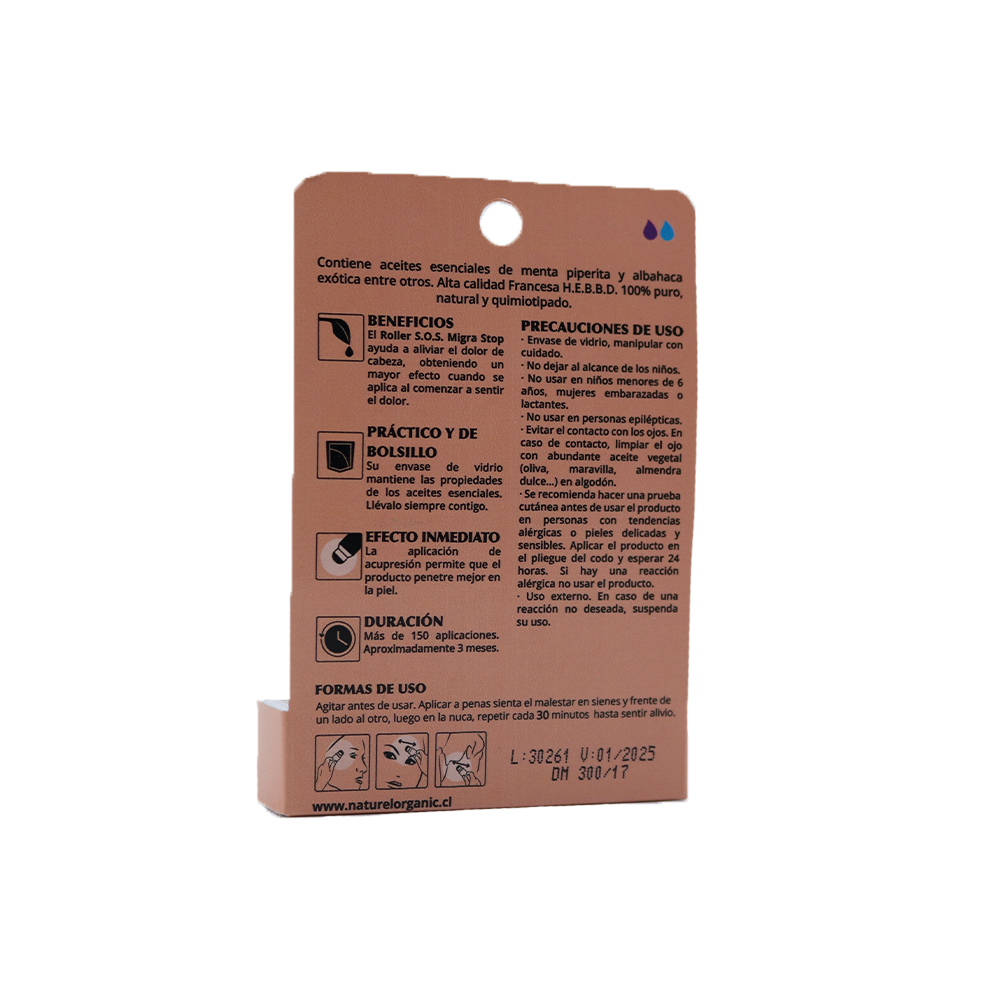 Aromaterapia Roll on Migra - Stop Naturel 4 mL - Farmacias Knop