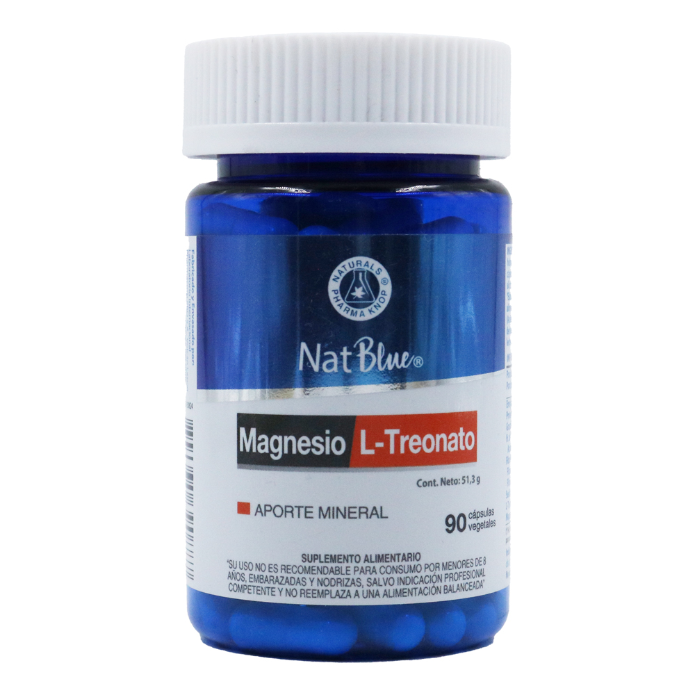 Magnesio L-Treonato x 90 cápsulas, Natblue® - Farmacias Knop