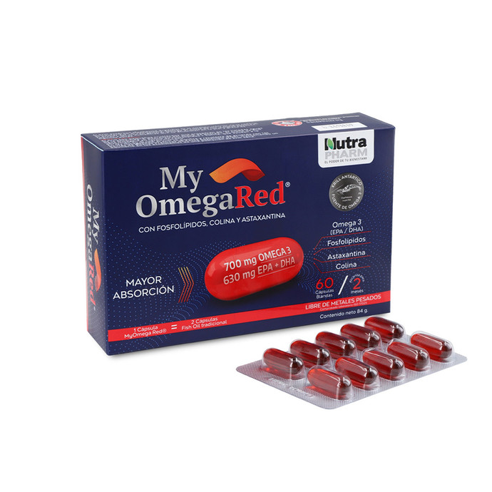 My OmegaRed x60 cápsulas, Nutrapharm - Farmacias Knop
