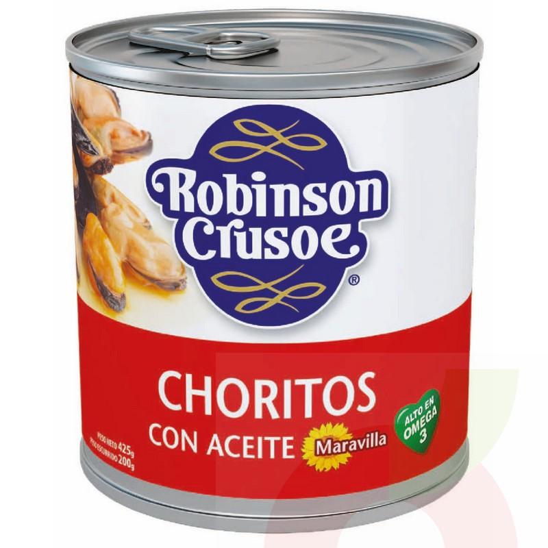 Chorito en Aceite Robinson Crusoe 425Gr - Supermercados Eltit