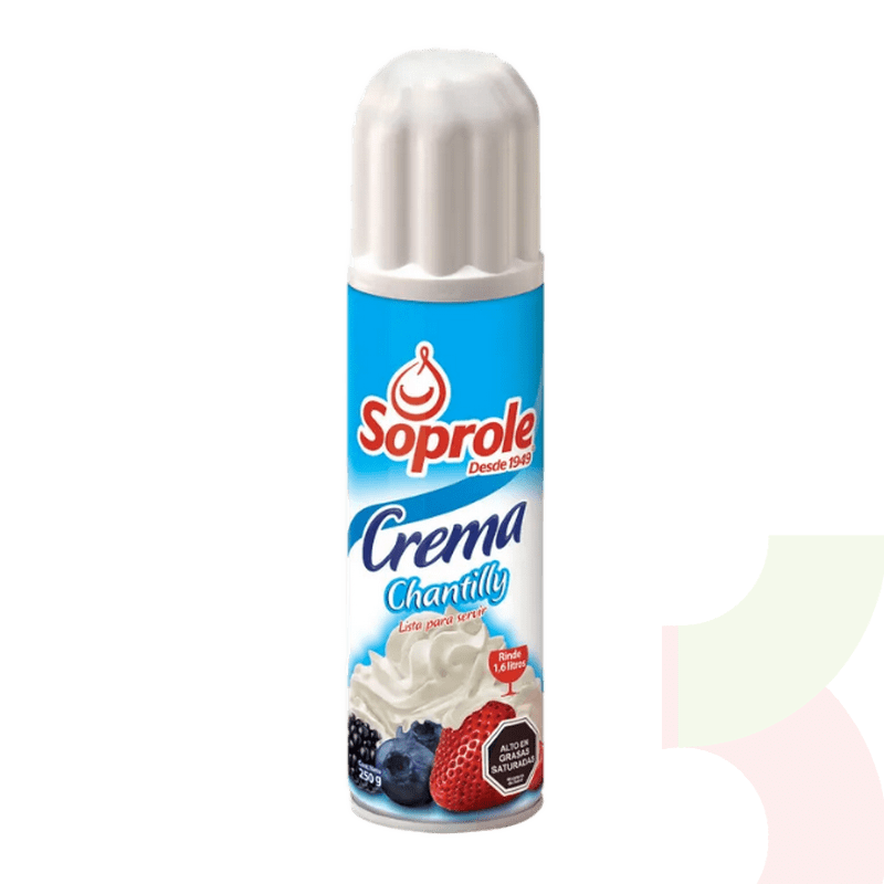 Crema Chantilly Light Spray Soprole 250Gr - Supermercados Eltit