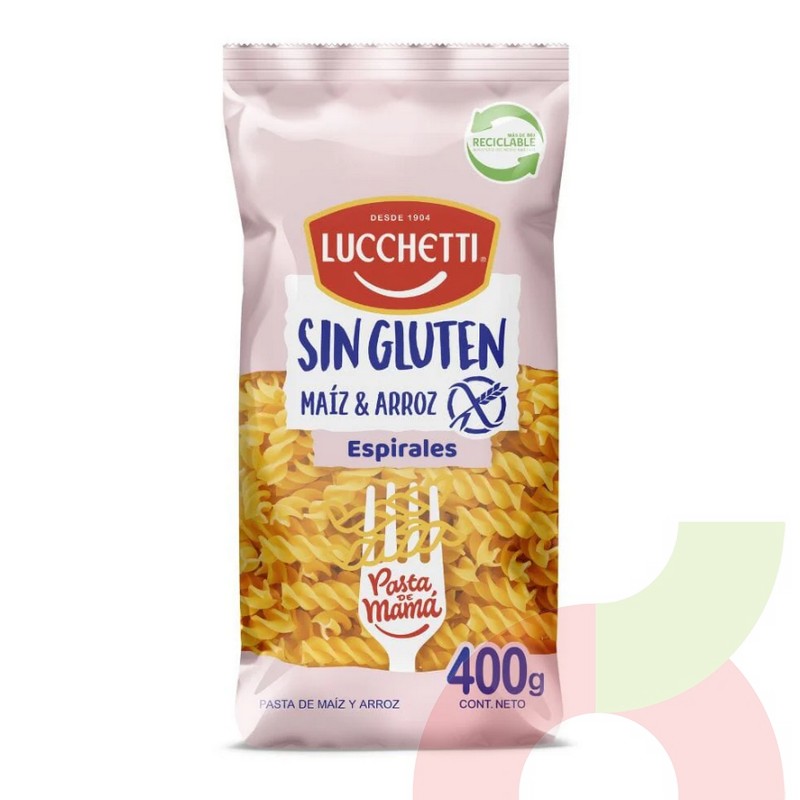 Pasta Espirales Sin Gluten Lucchetti 400Gr - Supermercados Eltit