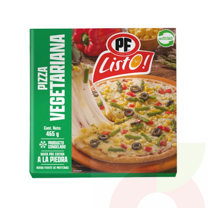 Pizza Vegetariana PF Listo 465gr - Supermercados Eltit