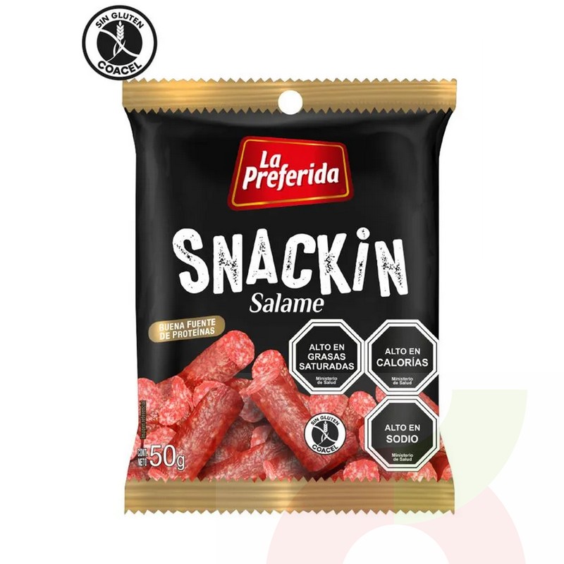 Snackin Mini Salame La preferida 50 Grs - Supermercados Eltit