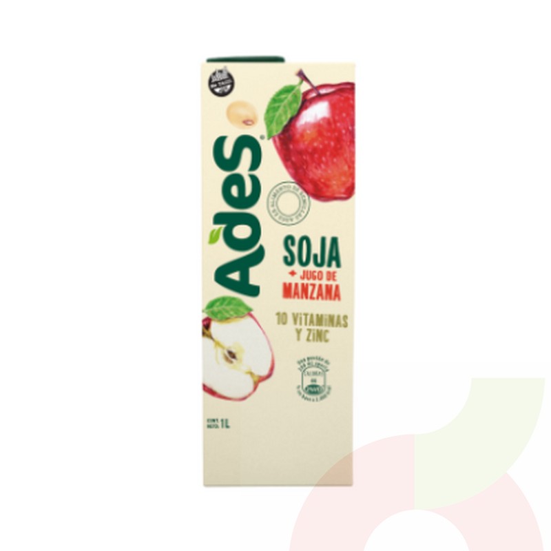 Bebida de Soya y Manzana Ades 1Lt - Supermercados Eltit