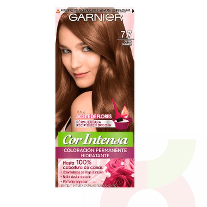 Tintura Pelo Cor Intensa 7.7 Castaño Caramelo Garnier - Supermercados Eltit