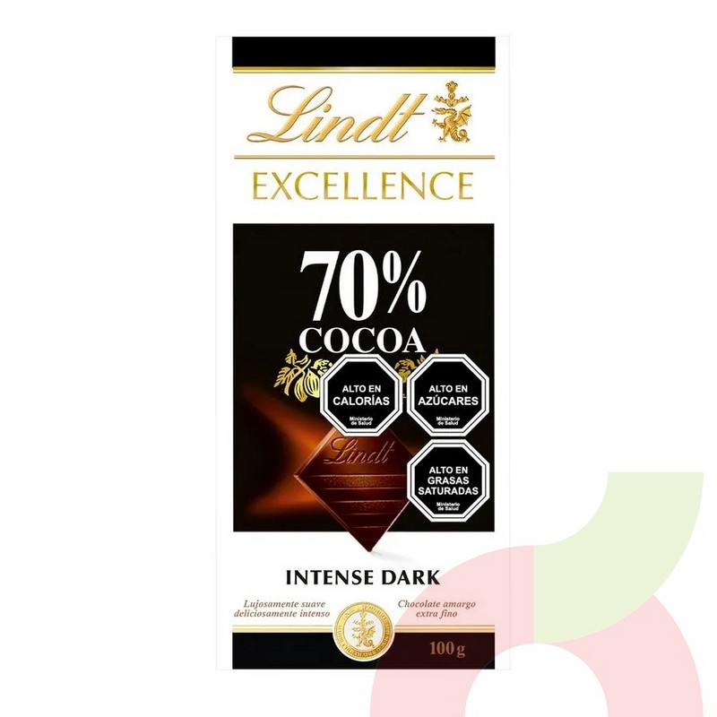 Chocolate Amargo Lindt Excellence 70% 100gr - Supermercados Eltit