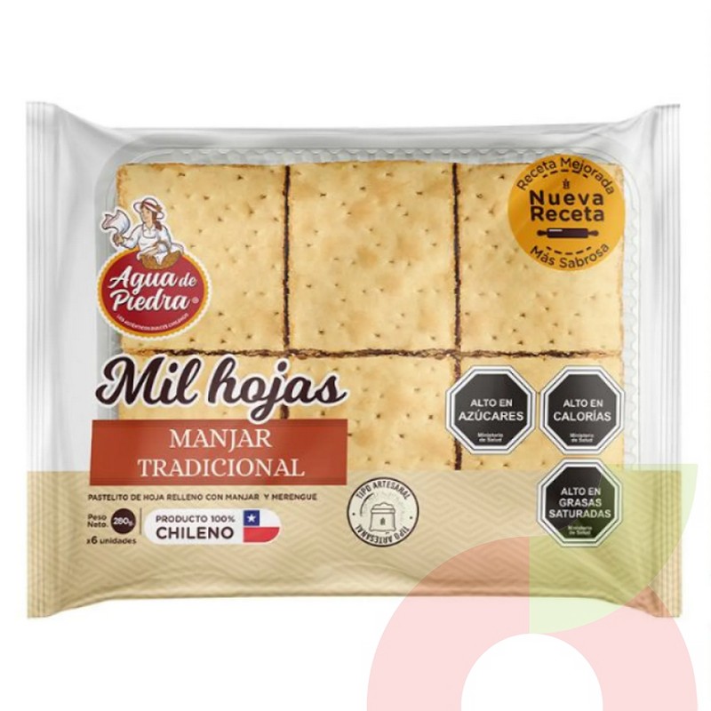 Mil Hojas Manjar y Merengue Agua de Piedra 280Gr - Supermercados Eltit