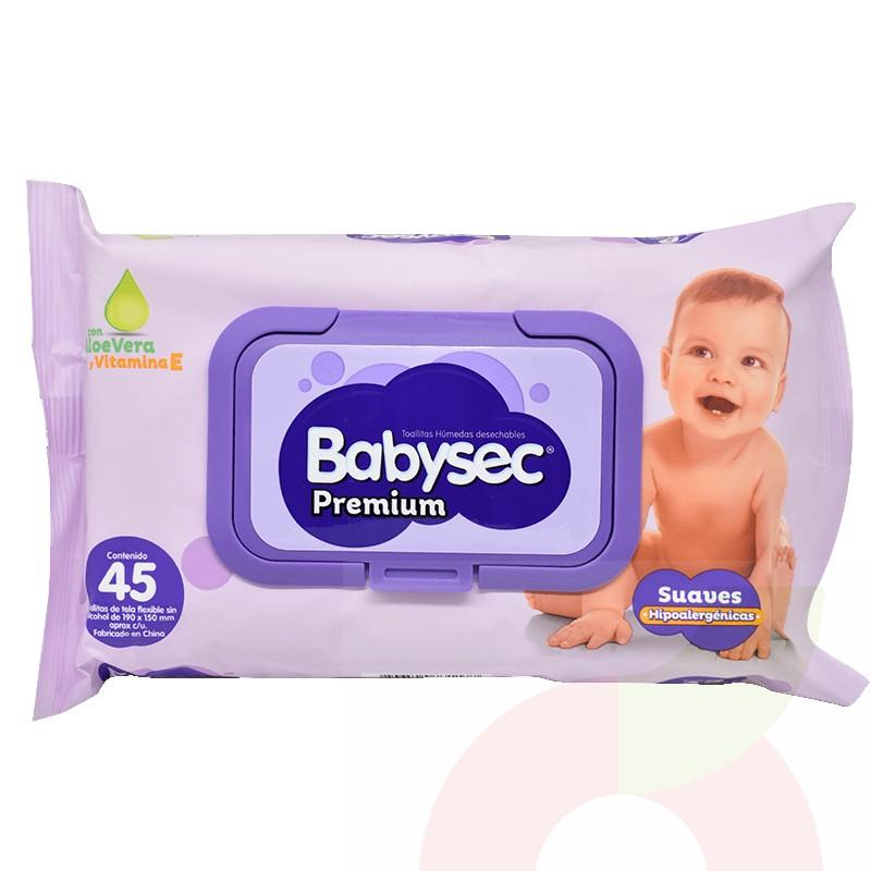 Toallitas Húmedas Babysec Premium 45 Uni - Supermercados Eltit