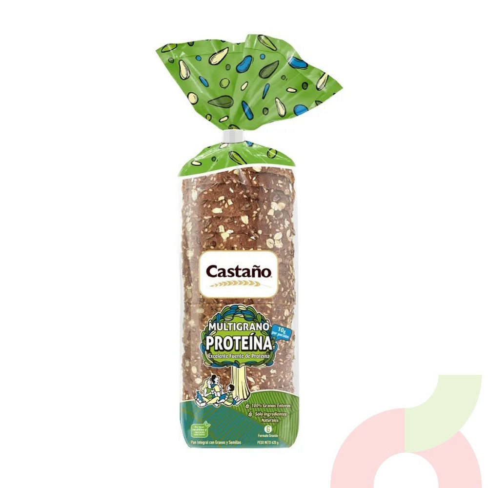 Pan Molde Multigrano Proteína Castaño 620Gr - Supermercados Eltit