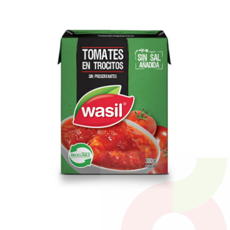 Tomate en Trocitos Wasil 380Gr - Supermercados Eltit
