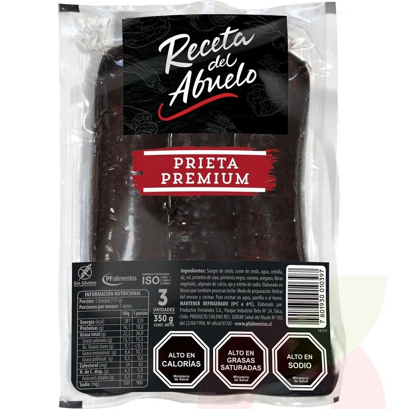 Prieta Premium Receta del Abuelo 350Gr - Supermercados Eltit