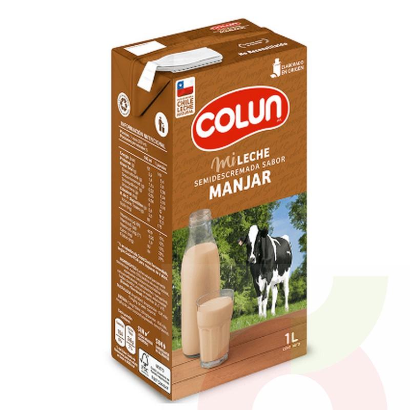 Leche Semidescremada Manjar Colun 1Lt - Supermercados Eltit
