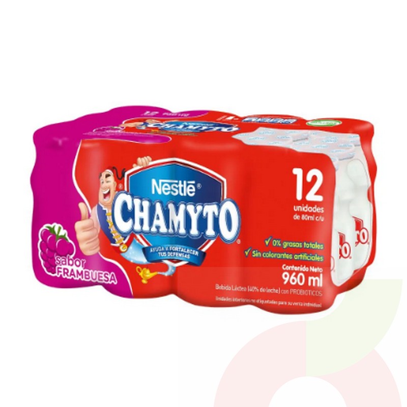 Chamyto Pack 12 Unidades Sabor Frambuesa 960 Ml Nestlé - Supermercados ...